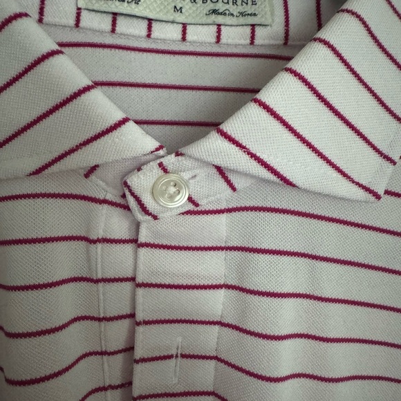 Holderness & Bourne | Shirts | Stylish White And Red Striped Mens Polo ...